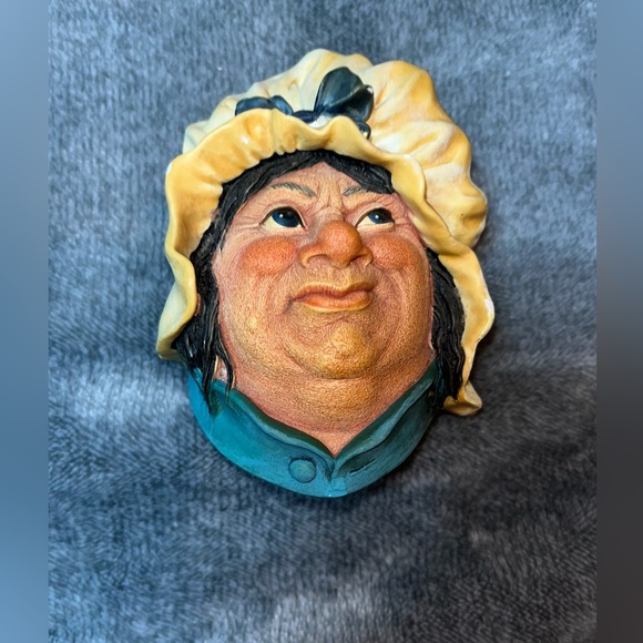 Wall Decor | Bossons Chalkware Head Dickens Sarah Gamp Old Woman | Poshmark